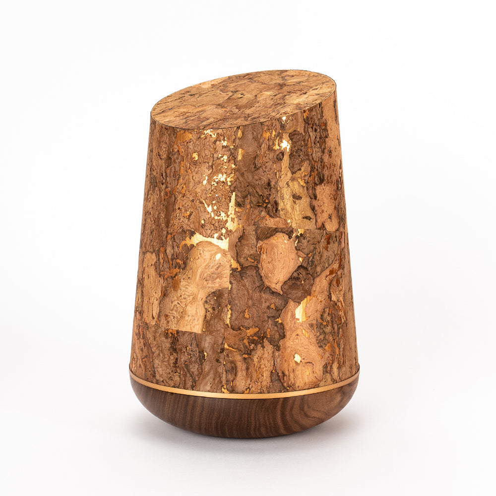 Cork Wood Urn "Copper-Brown"